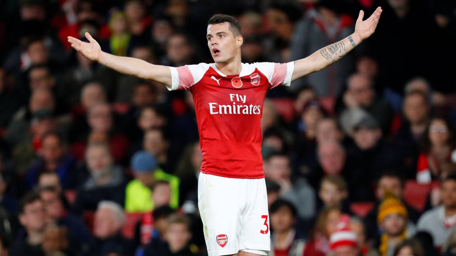 Arsenal fans delighted with Xhaka display against Manchester United