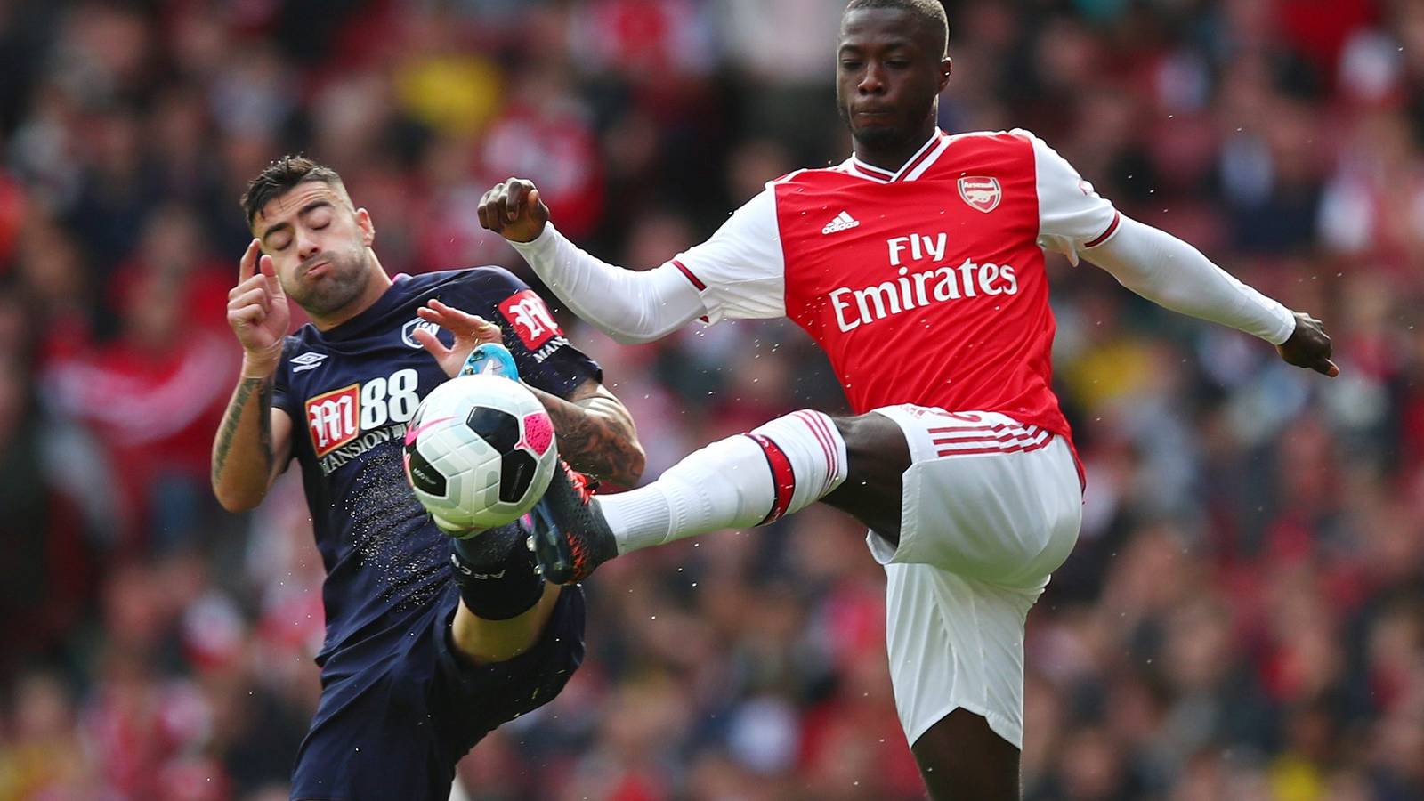 Arsenal fans fume as Nicolas Pepe is denied a penalty against Bournemouth