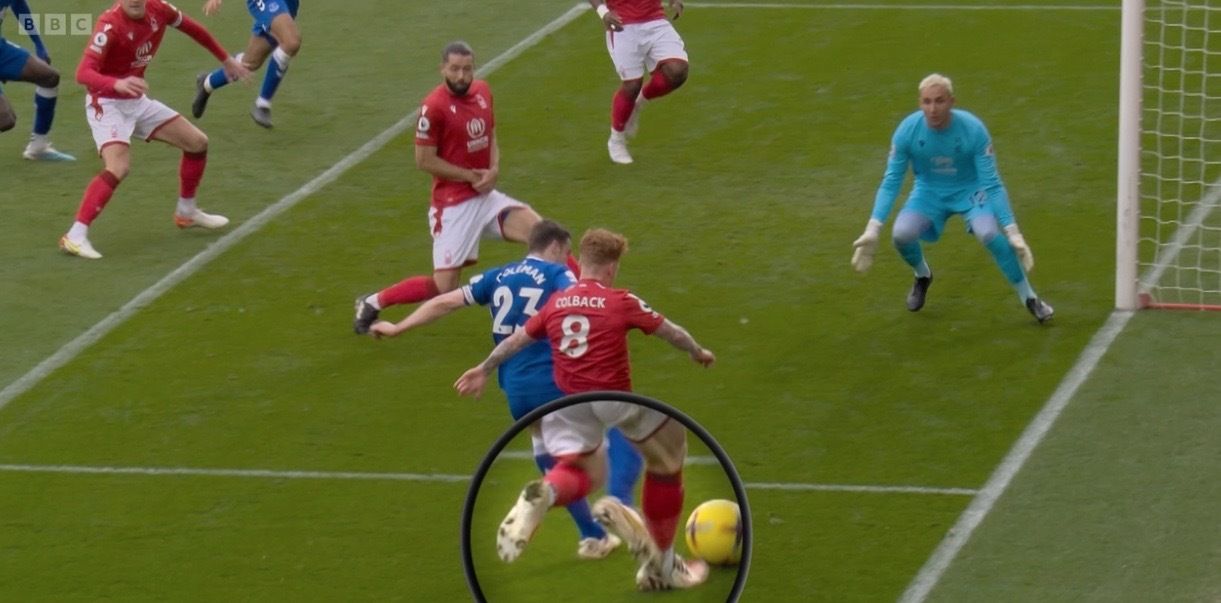 Controversial Everton VAR incident v NFFC