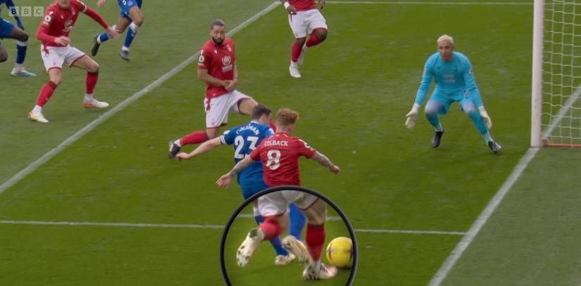 Controversial Everton VAR incident v NFFC