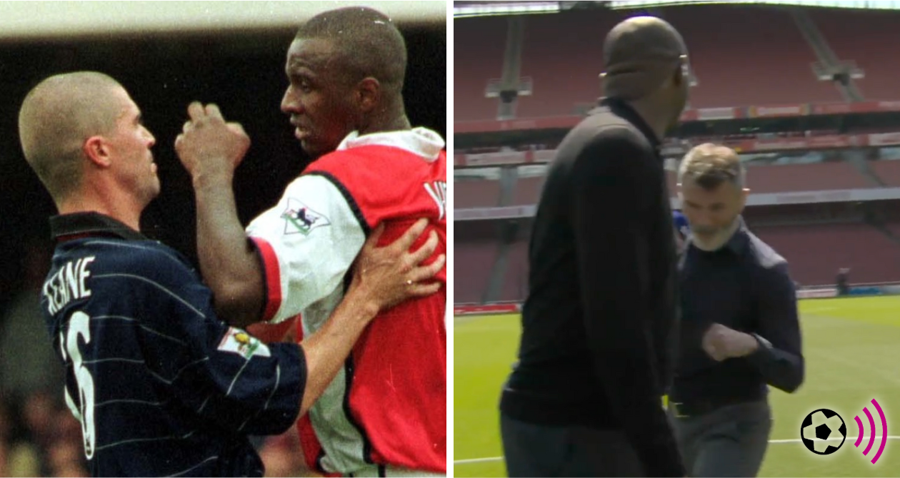 Patrick Vieira Has Play Fight With Roy Keane