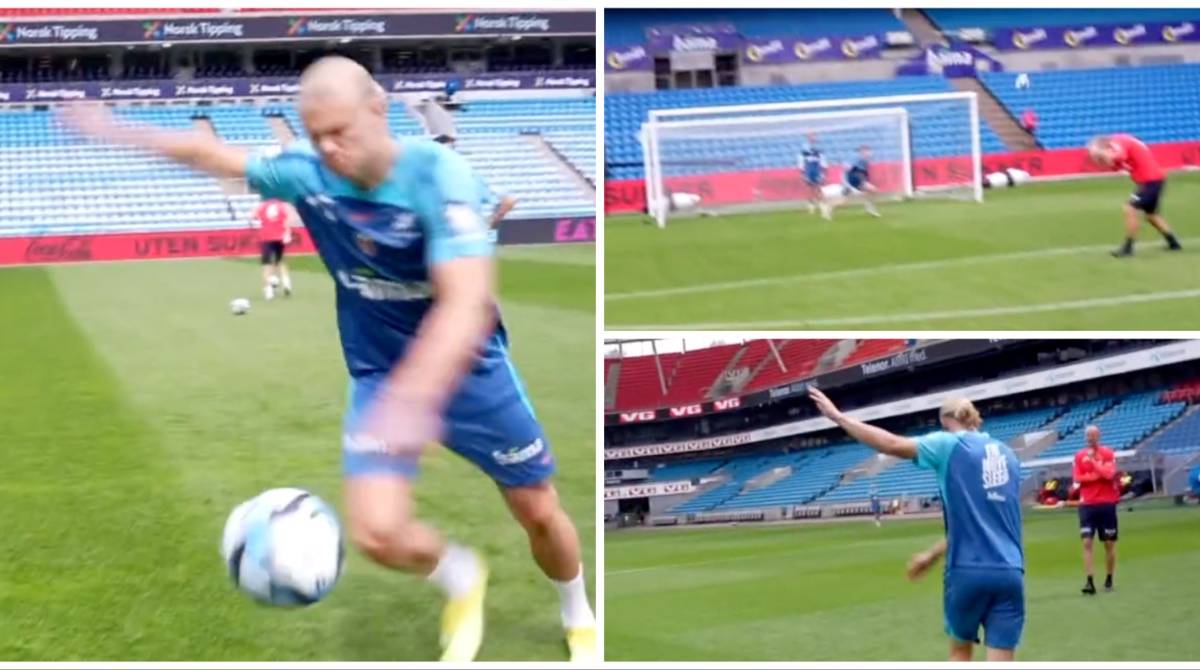 Erling Haaland's Stunning Norway Training Goal Goes Viral