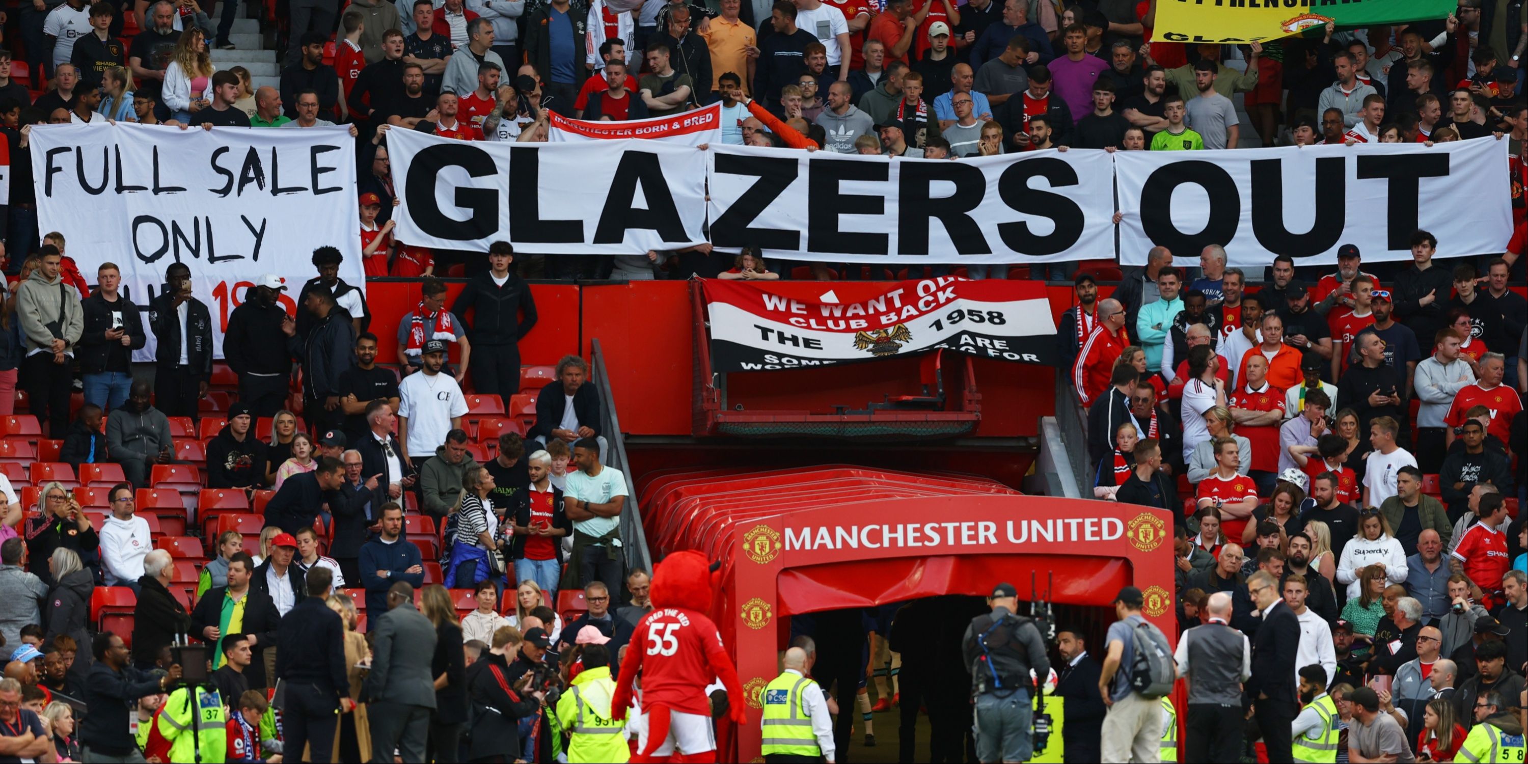 Man Utd 2023/24 Kit Launch Hit By Anti-Glazer Family Protest