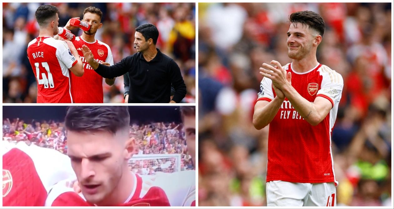 Declan Rice Signs Along To Arsenal Anthem Ahead Of 2-1 Win