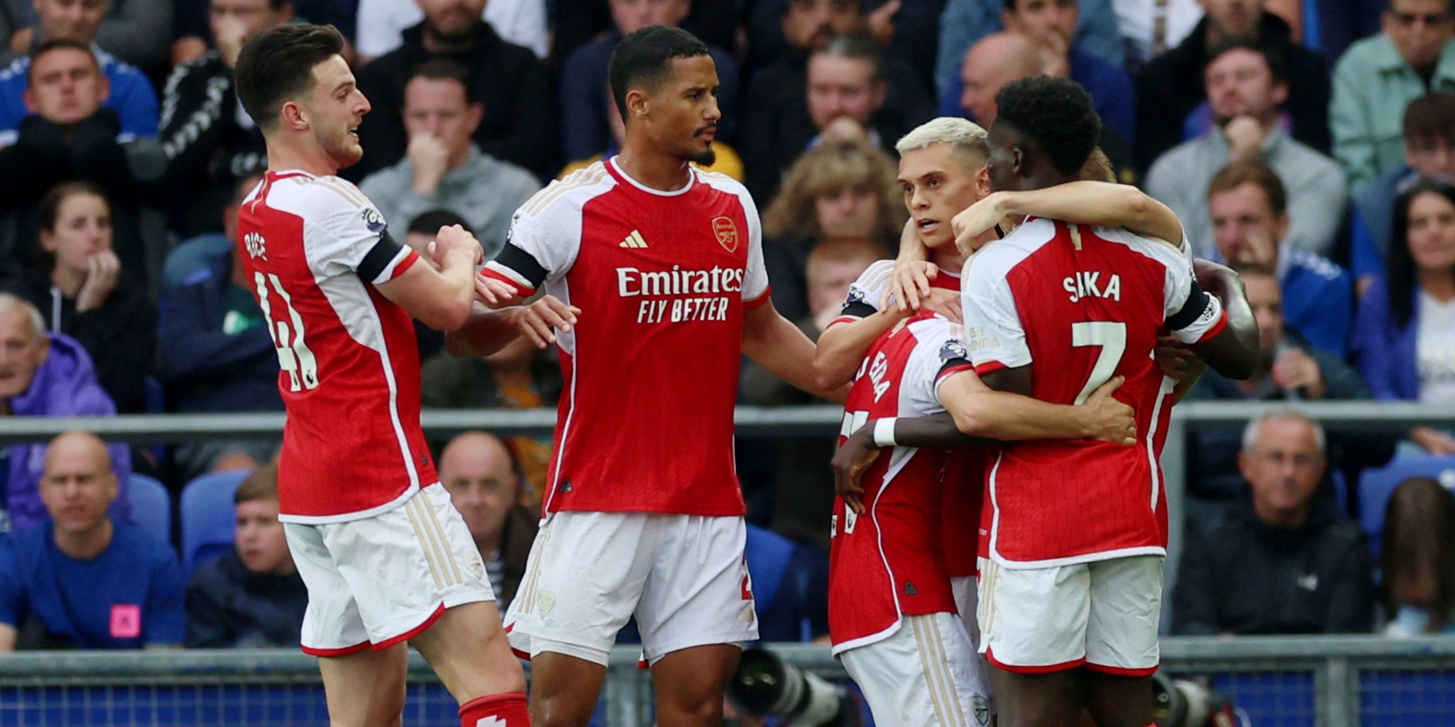 Alongside Trossard: Arsenal star with 116 touches was their best player v Everton